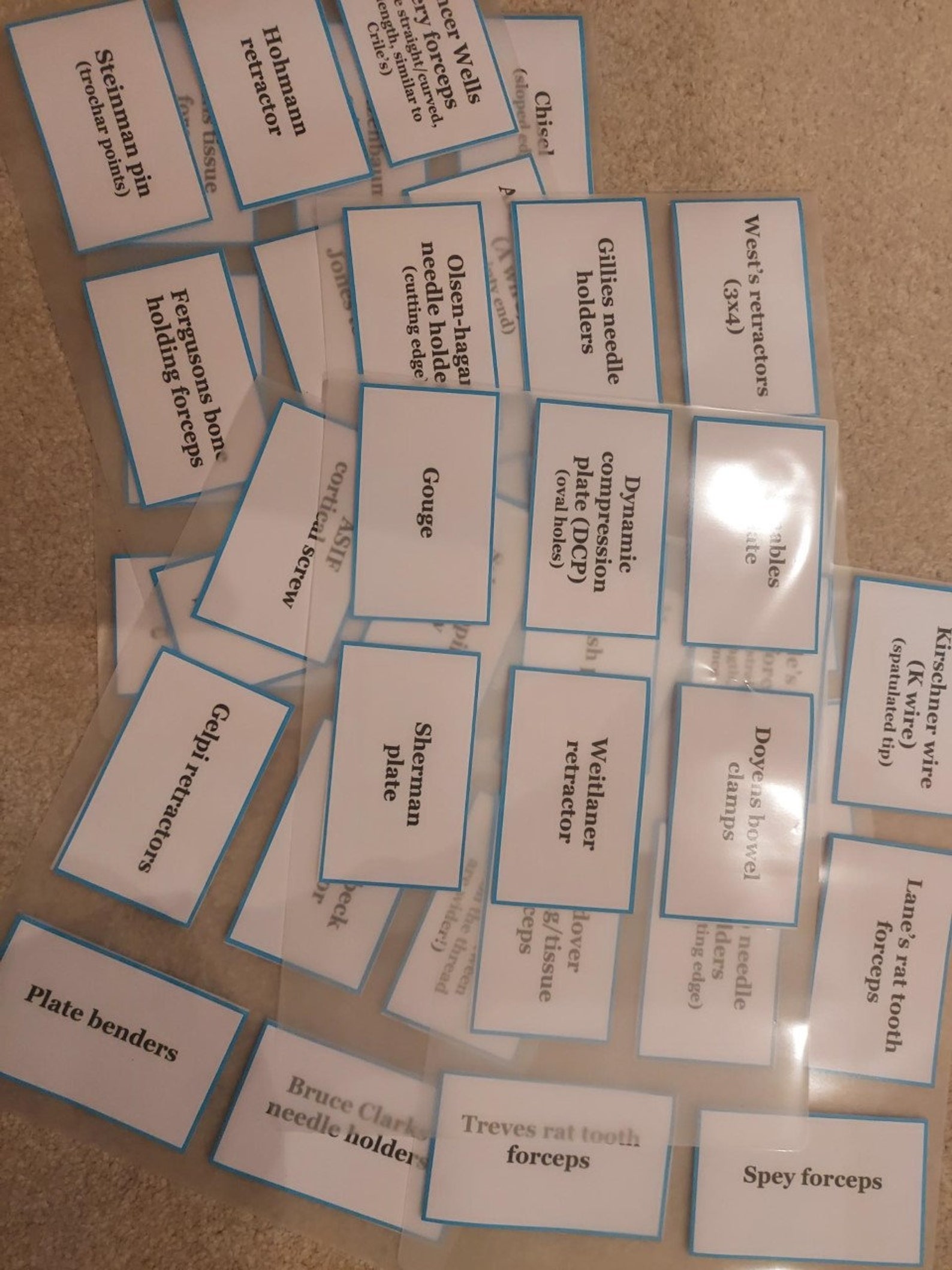 Digital Download of Surgical Instrument Flashcards - PDF & Publisher ...