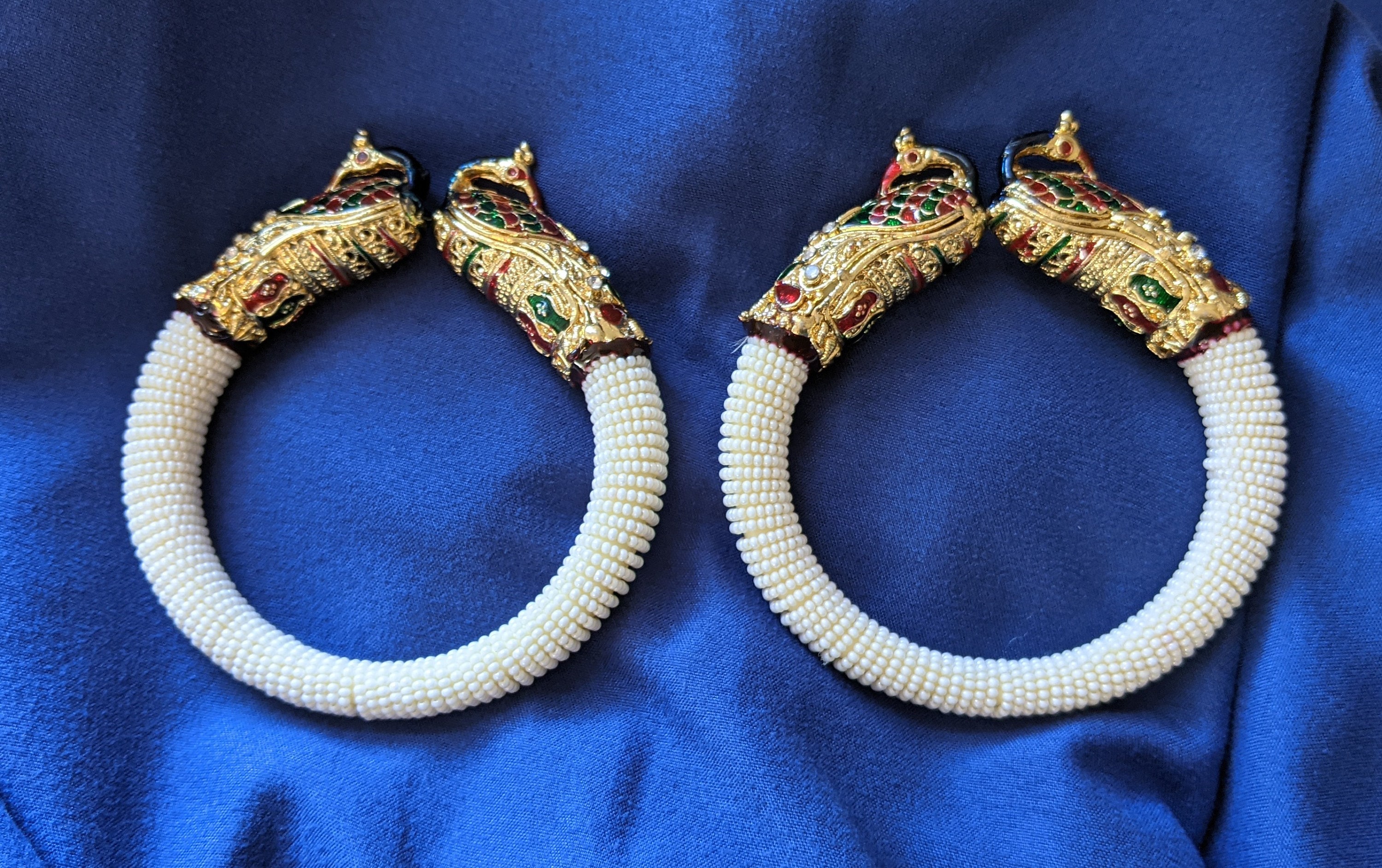 Traditional Indian/ Gold Plated Kada / Bangle Set/ Meenakari /american ...
