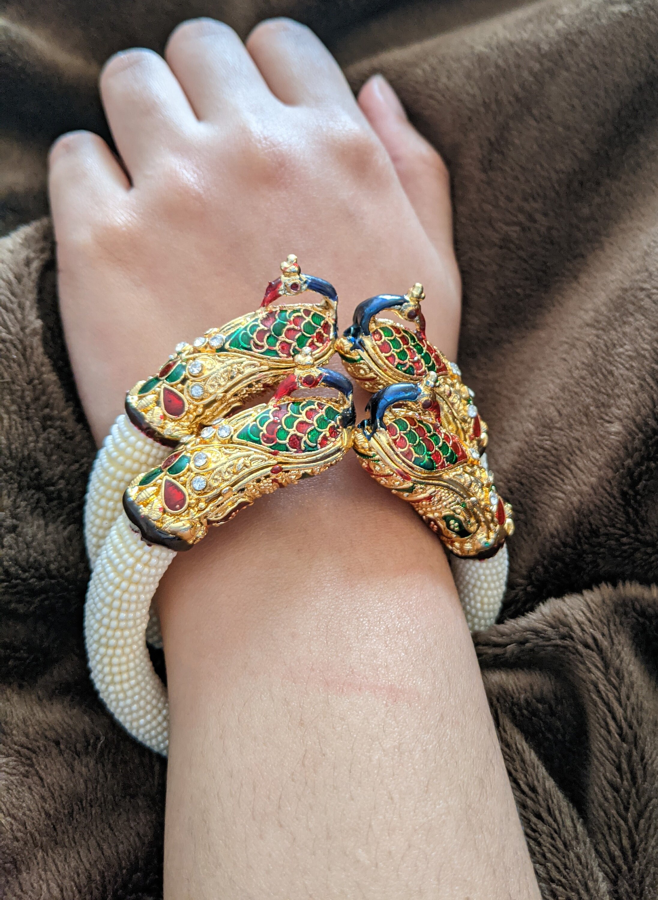 Traditional Indian/ Gold Plated Kada / Bangle Set/ Meenakari /american ...