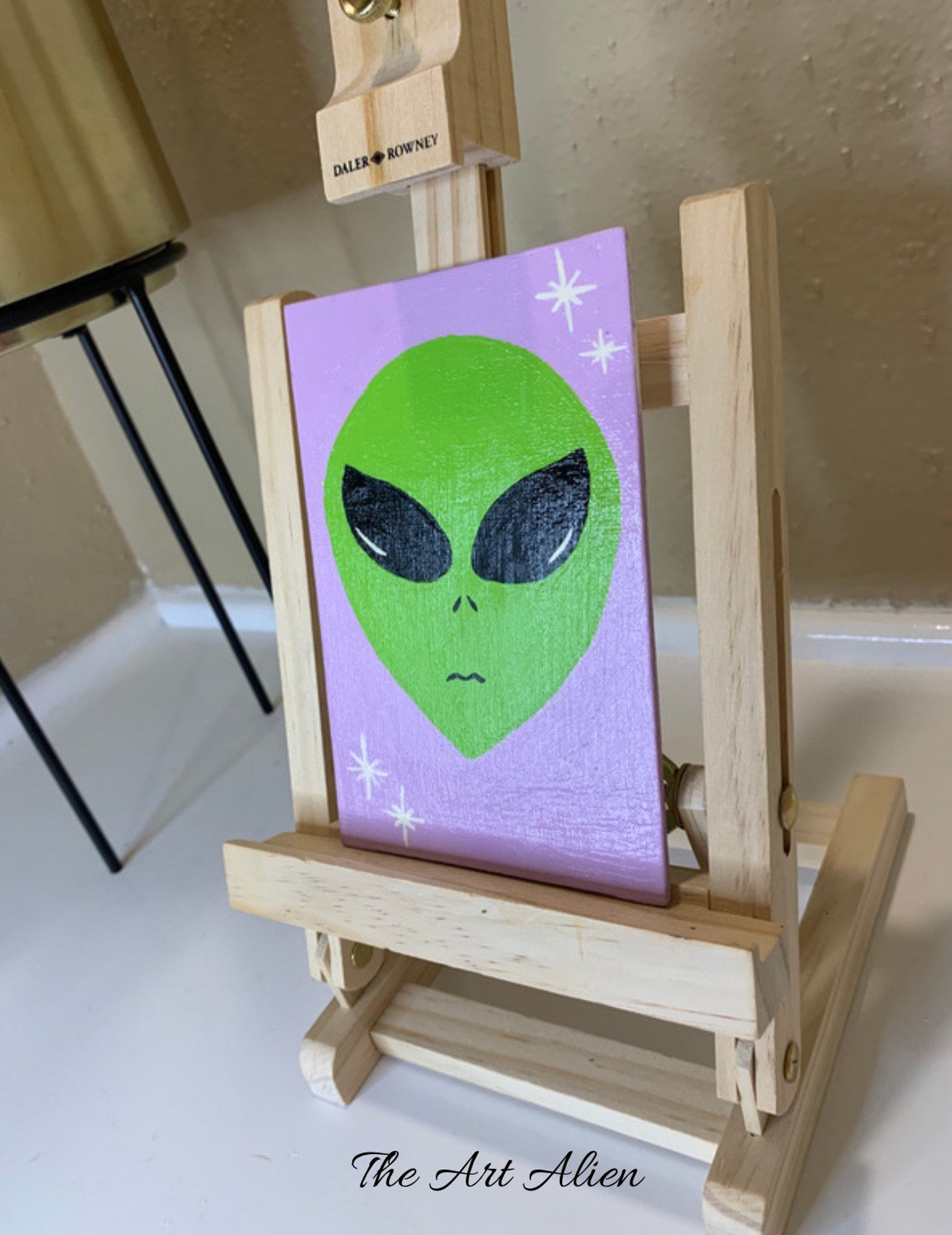 The Art Alien Canvas Acrylic Painting With Gloss Finish | Etsy
