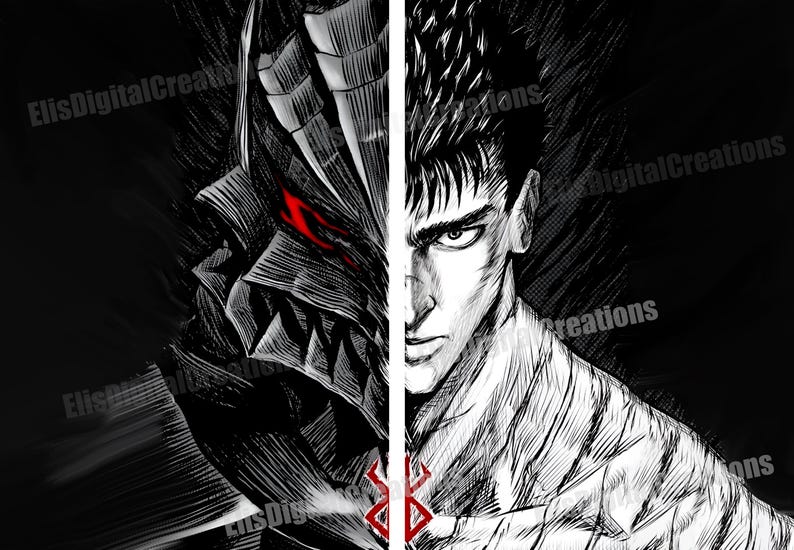 Berserk Design for Double A4 Size Poster A3 Size Together - Etsy