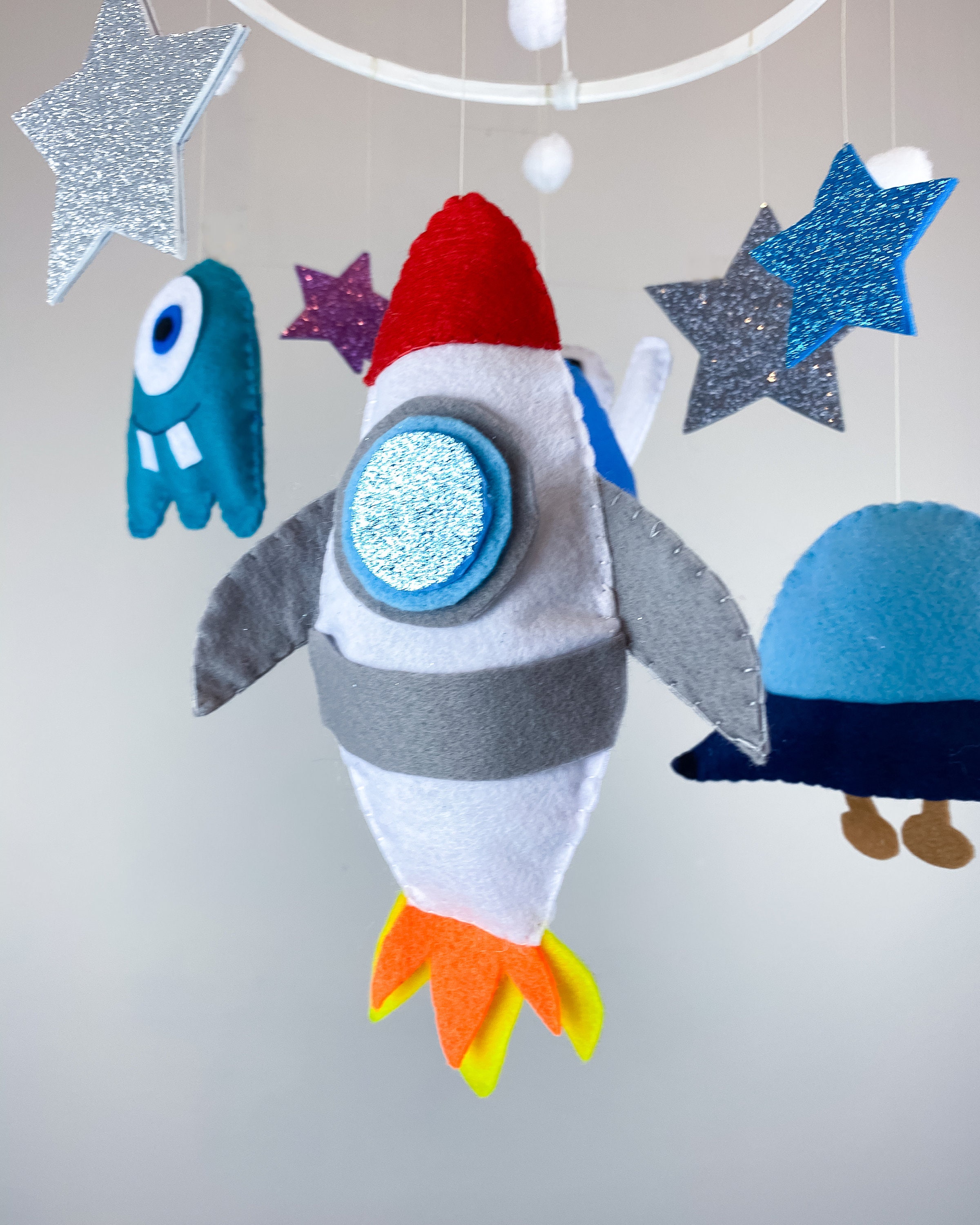 Space Baby Crib Nursery Mobile - Space Themed Mobile - Crib Mobile ...