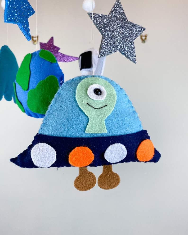 Space Baby Crib Nursery Mobile - Space Themed Mobile - Crib Mobile ...
