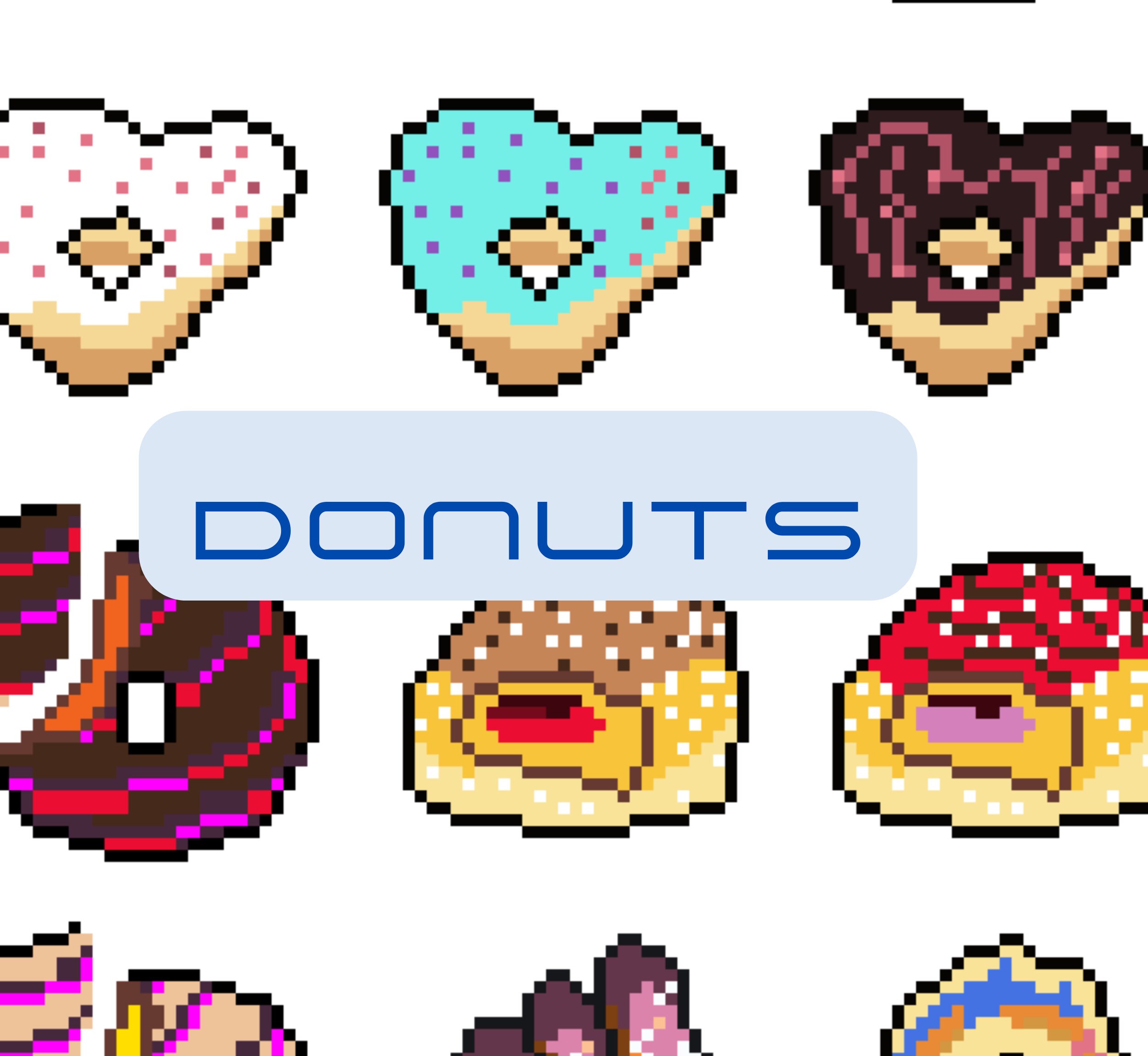 Pixel Art of Varies Designs in PDF, SVG for Labels, Journals ...