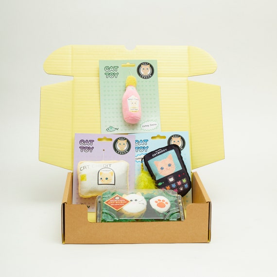 Cat Gift Set-social Media Shopaholic Kitty-great Gift for Cat - Etsy