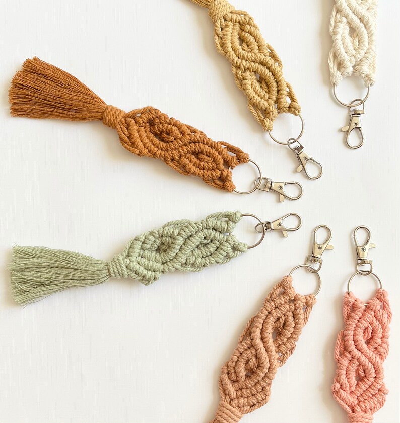 Boho Macrame Keychain Boho Keychain Bag Charm Gifts for - Etsy