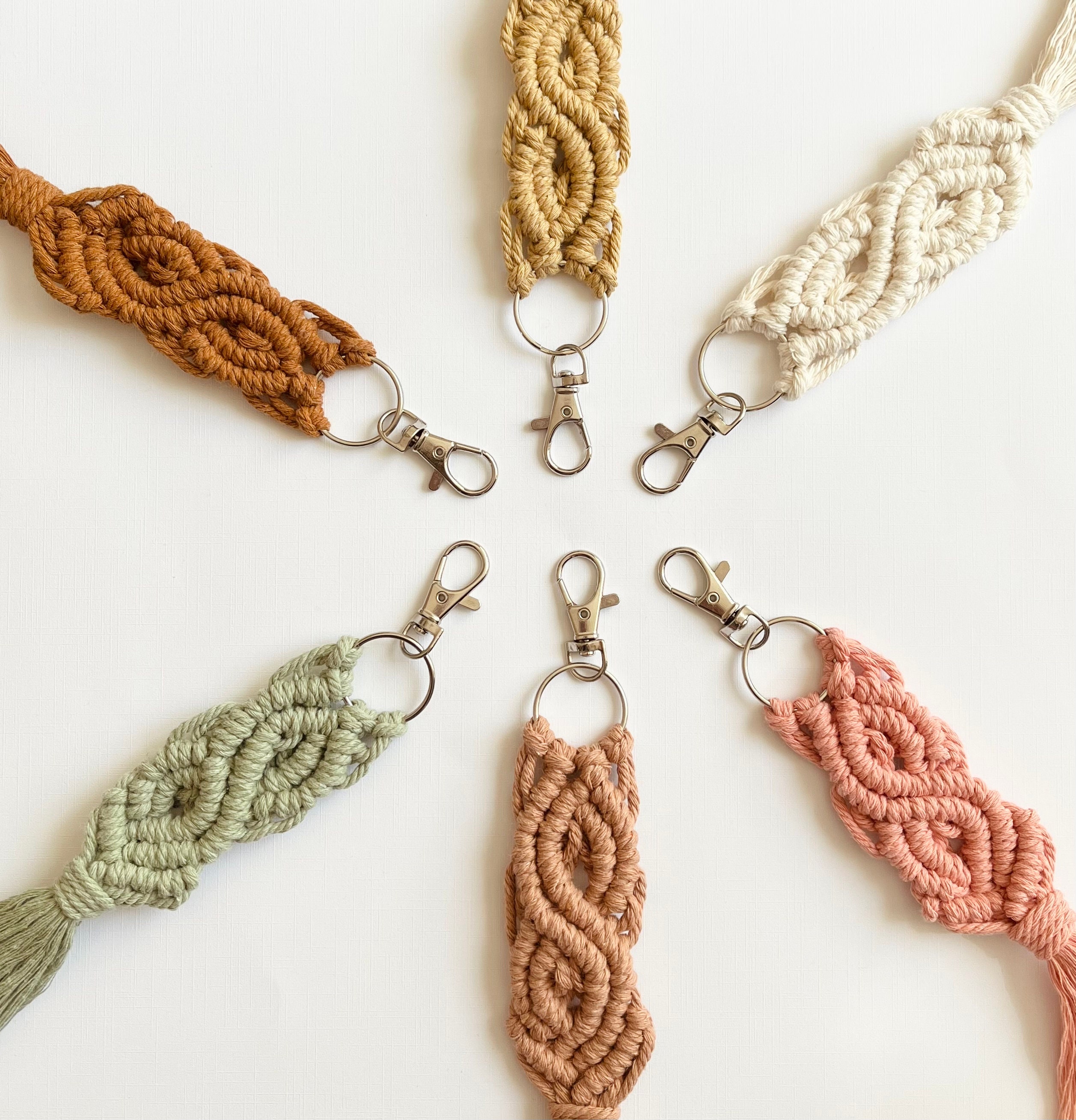 Boho Macrame Keychain Boho Keychain Bag Charm Gifts for - Etsy