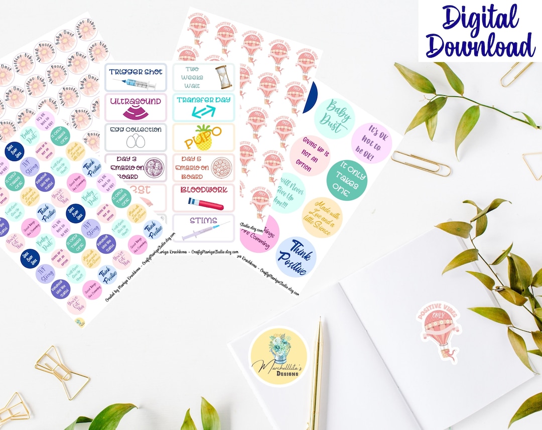 IVF Sticker Pack IVF Gift Infertility Stickers IVF - Etsy