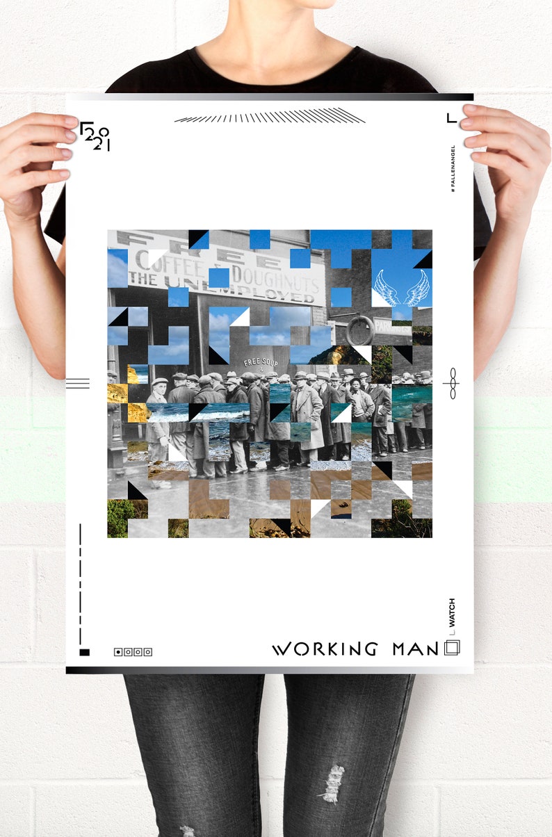 Working Man Poster Digital Download Wall Art Graphic Art | Etsy