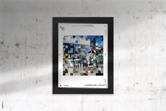 Working Man Poster Digital Download Wall Art Graphic Art | Etsy