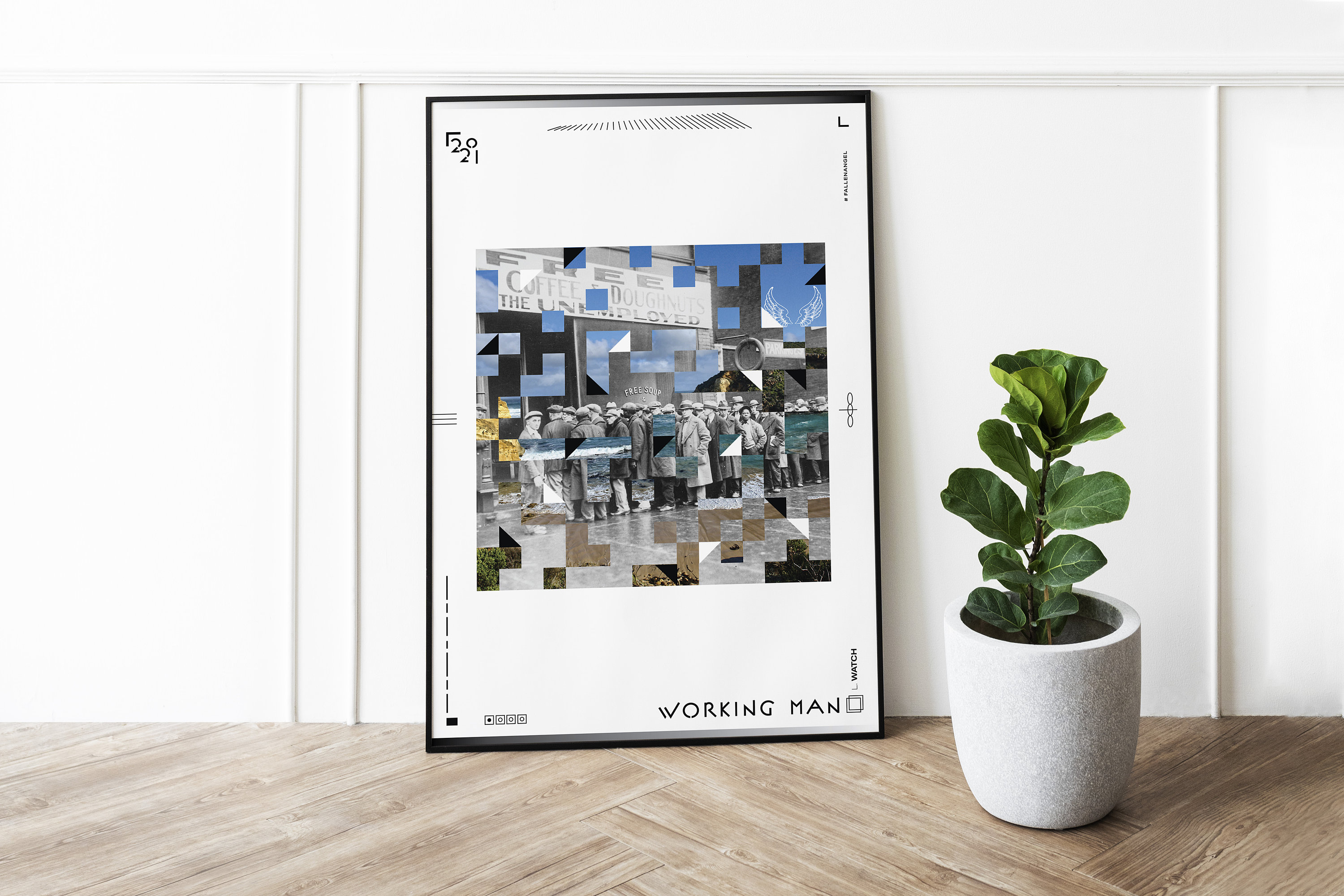 Working Man Poster, Digital Download Wall Art, Graphic Art Poster ...