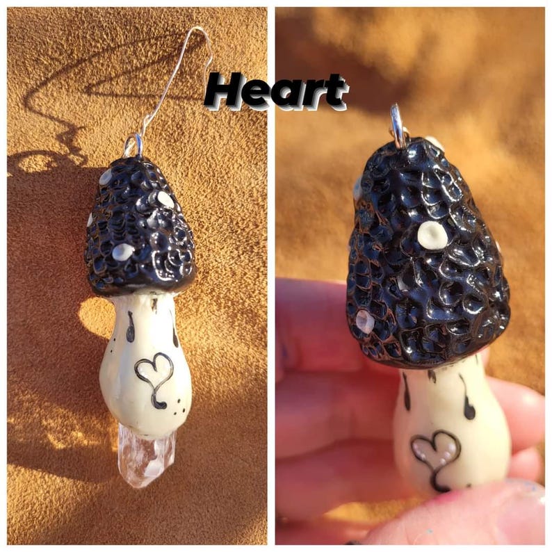 Mushroom Crystal : Heart - Etsy