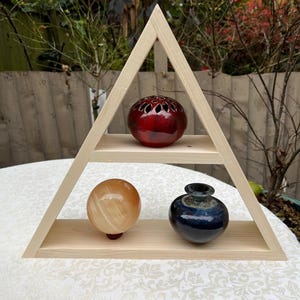 Wooden Pyramid Shelving Shelves Unit Suitable Freestanding Reclaimed ...