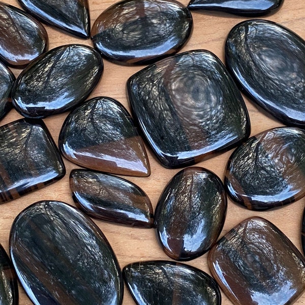 Obsidian Cabochon - Etsy