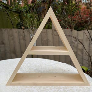 Wooden Pyramid Shelving Shelves Unit Suitable Freestanding Reclaimed ...