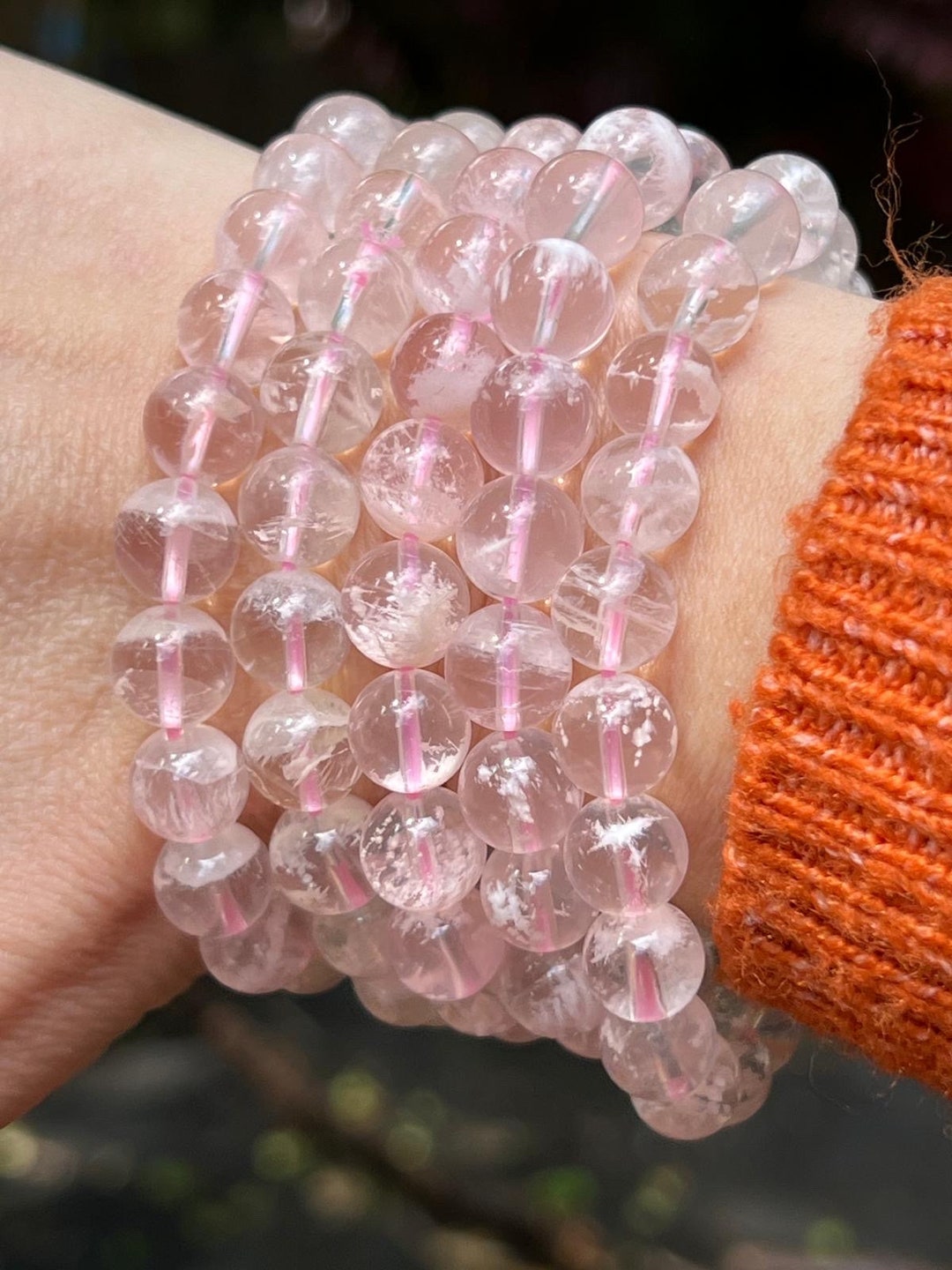 Amphibole Quartz / Angel Wing Phantom Quartz Crystal Bracelet 9mm - Etsy