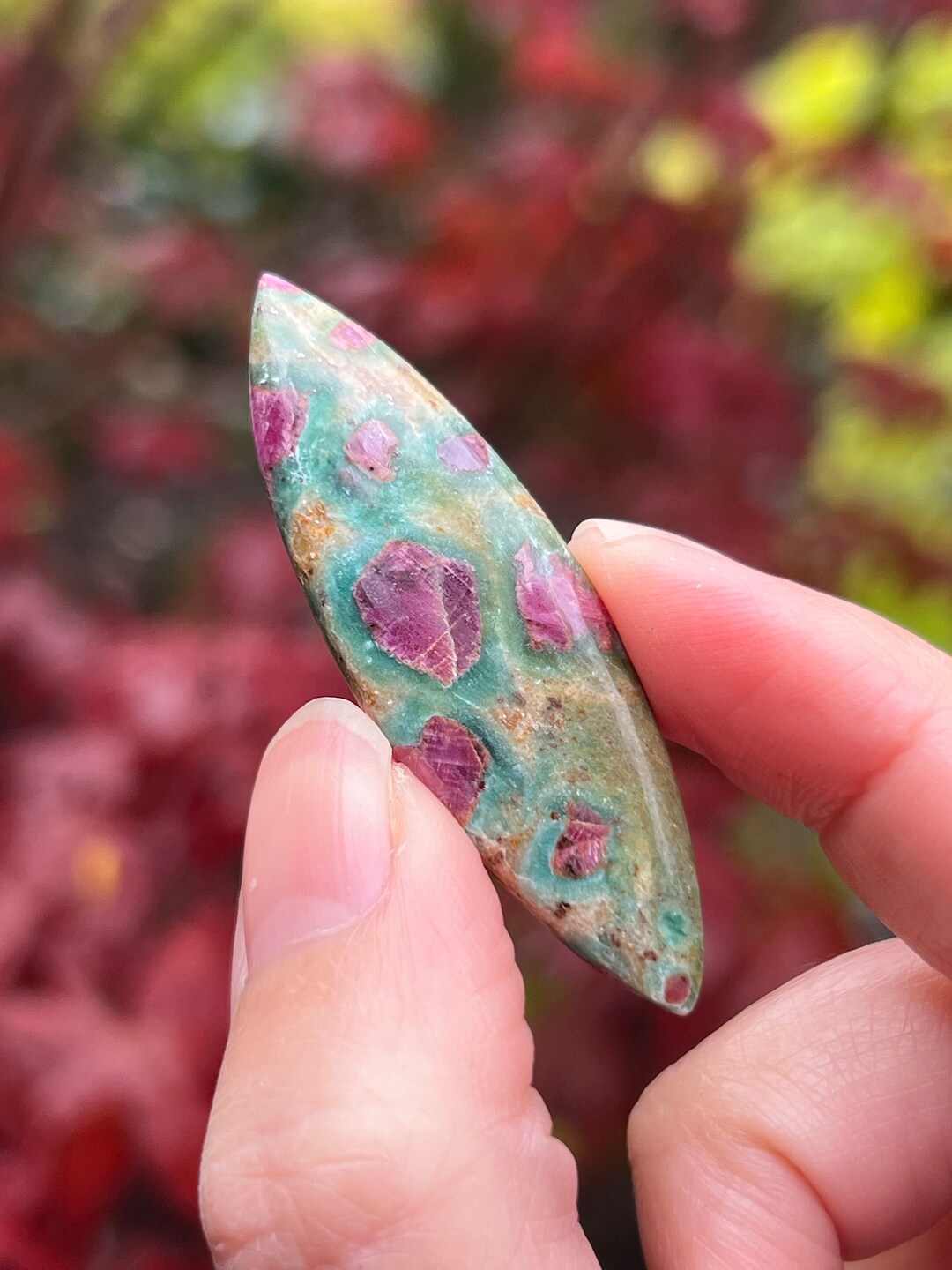 Ruby in Fuschite Crystal Cabochon AAA 6g R31 - Etsy