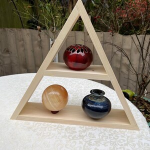 Wooden Pyramid Shelving Shelves Unit Suitable Freestanding Reclaimed ...