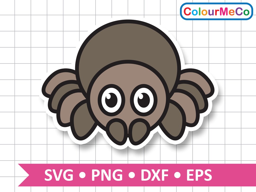 Cute Spider - SVG PNG DXF - Cricut & Silhouette Files - Classroom ...