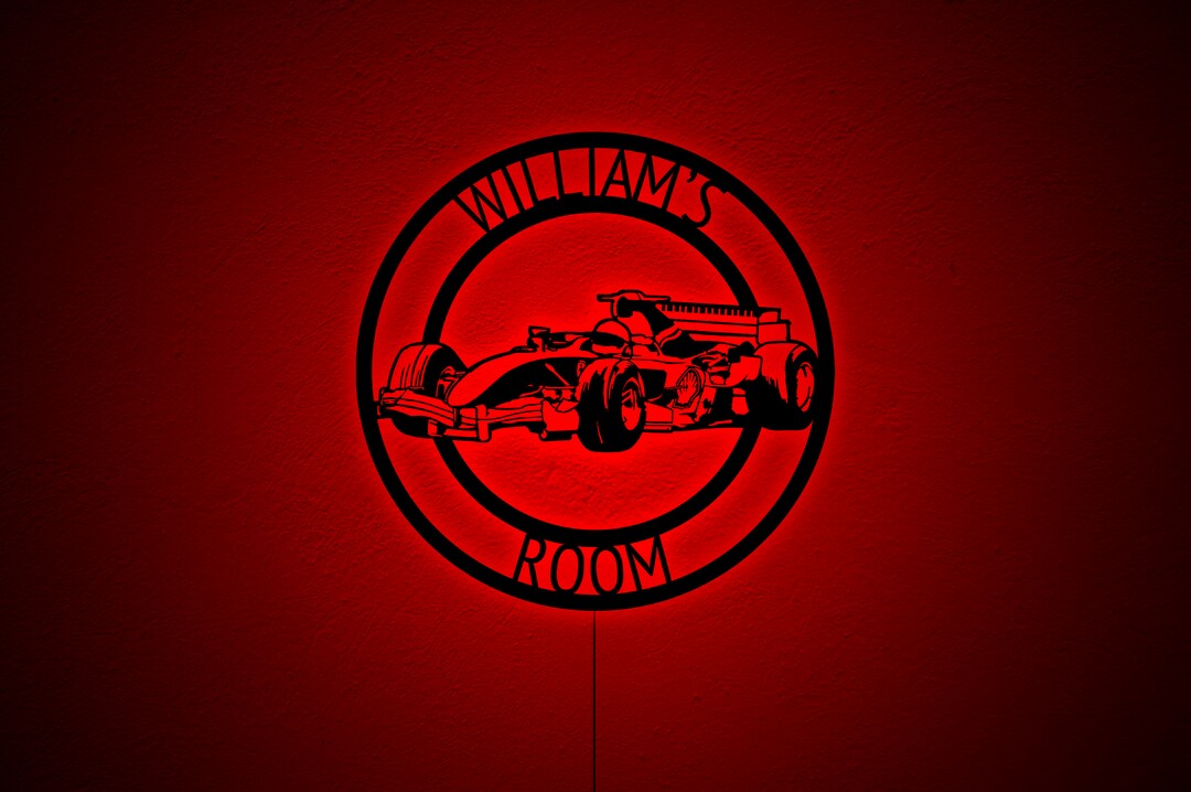 Custom Formula1 Wall Sign With RGB LED Light Custom F1 Grand - Etsy