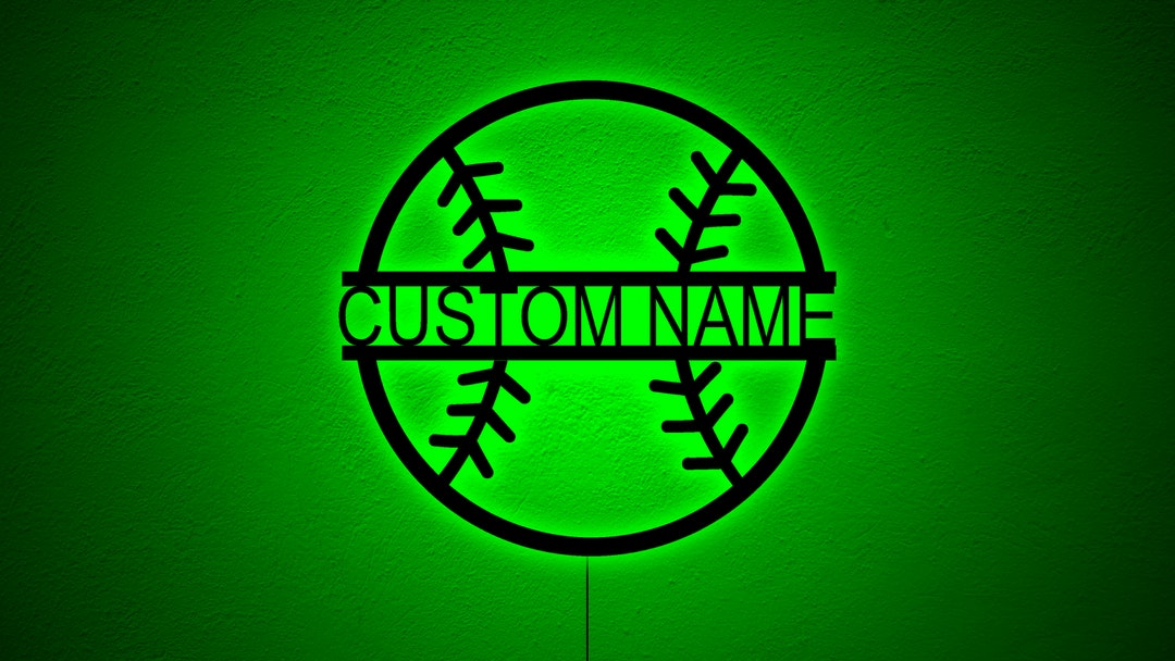 Personalized Baseball Ball Decor, Custom Baseball Wall Sign, Custom ...
