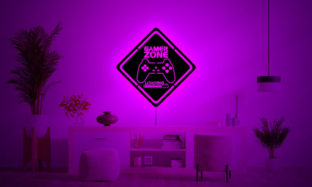 Game Room Sign With Light, Gaming Led Sign, Led Light Wall Decor ...