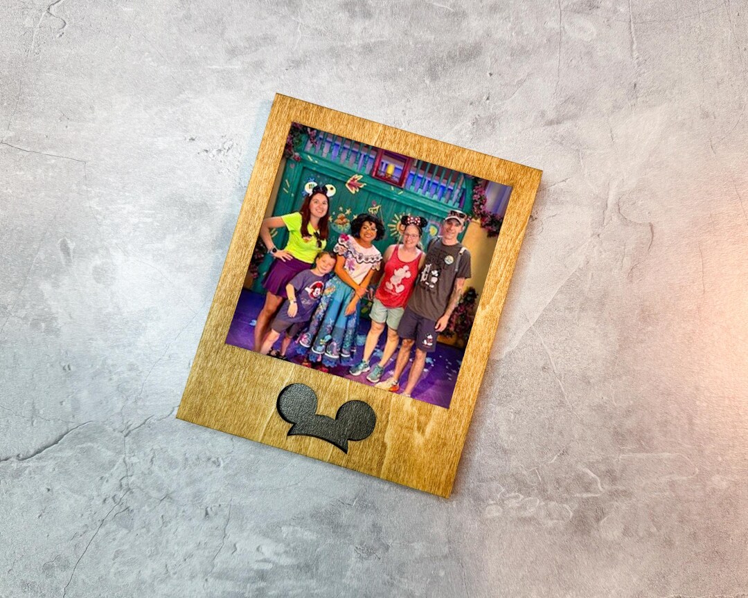 Mickey Ears Cut-out Wooden Magnet Photo Frame - Etsy
