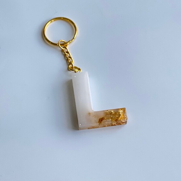 Resin Letter Keychain - Etsy