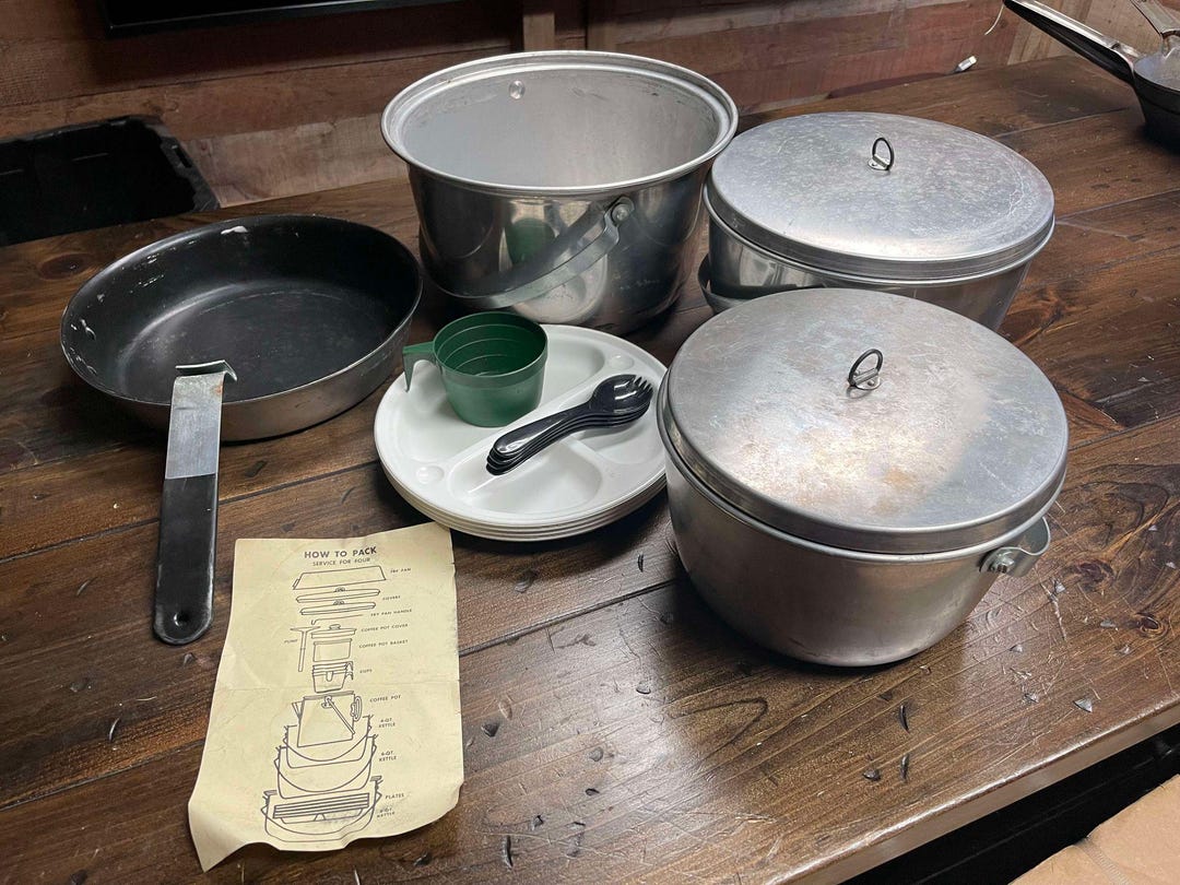 Squad Cook Set, Family Camping Set, Bushcraft, Mess Kit, Cooking ...