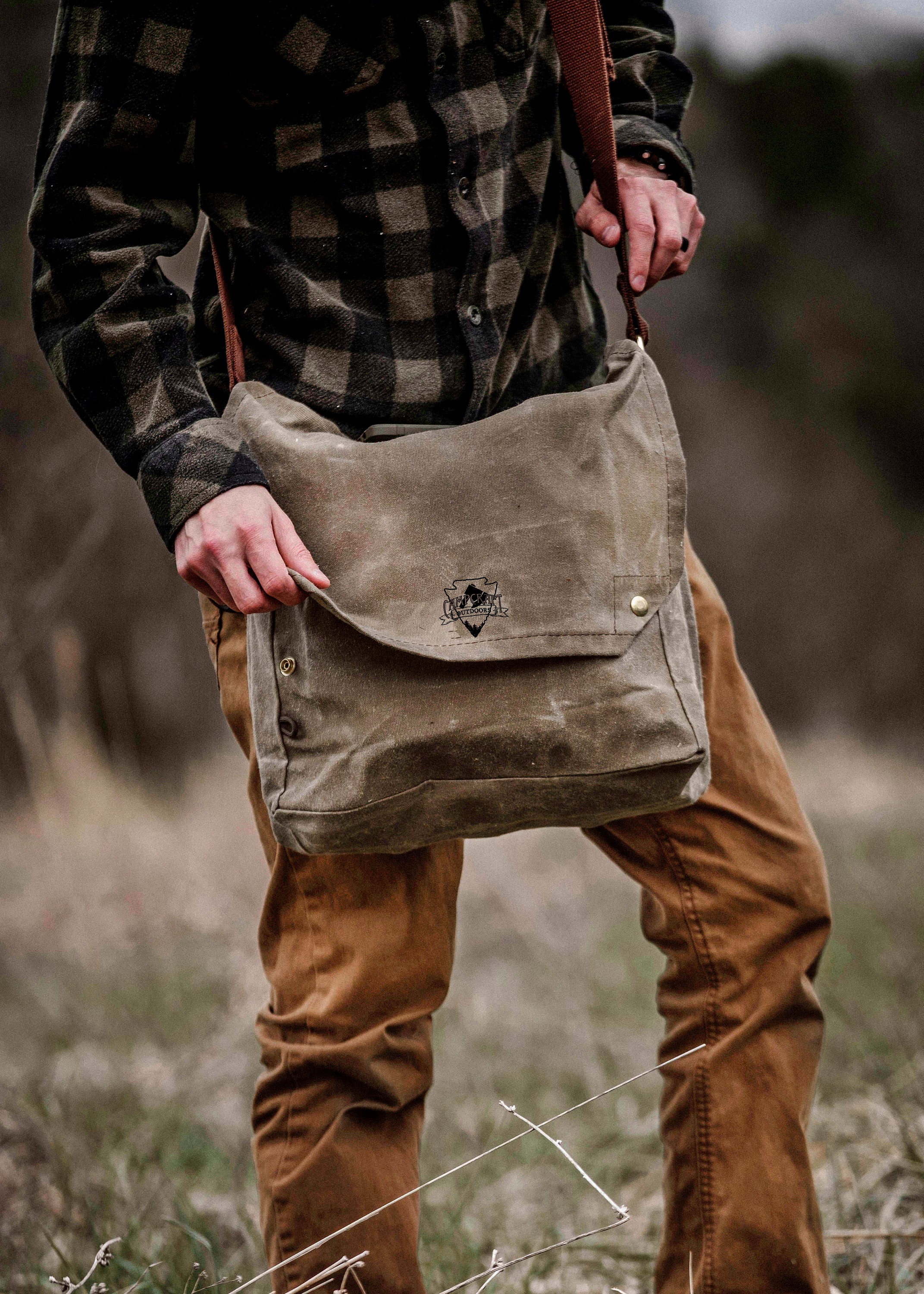 Indy Bushcraft Bag With Belt Pouch Waxed Canvas Haversack - Etsy UK