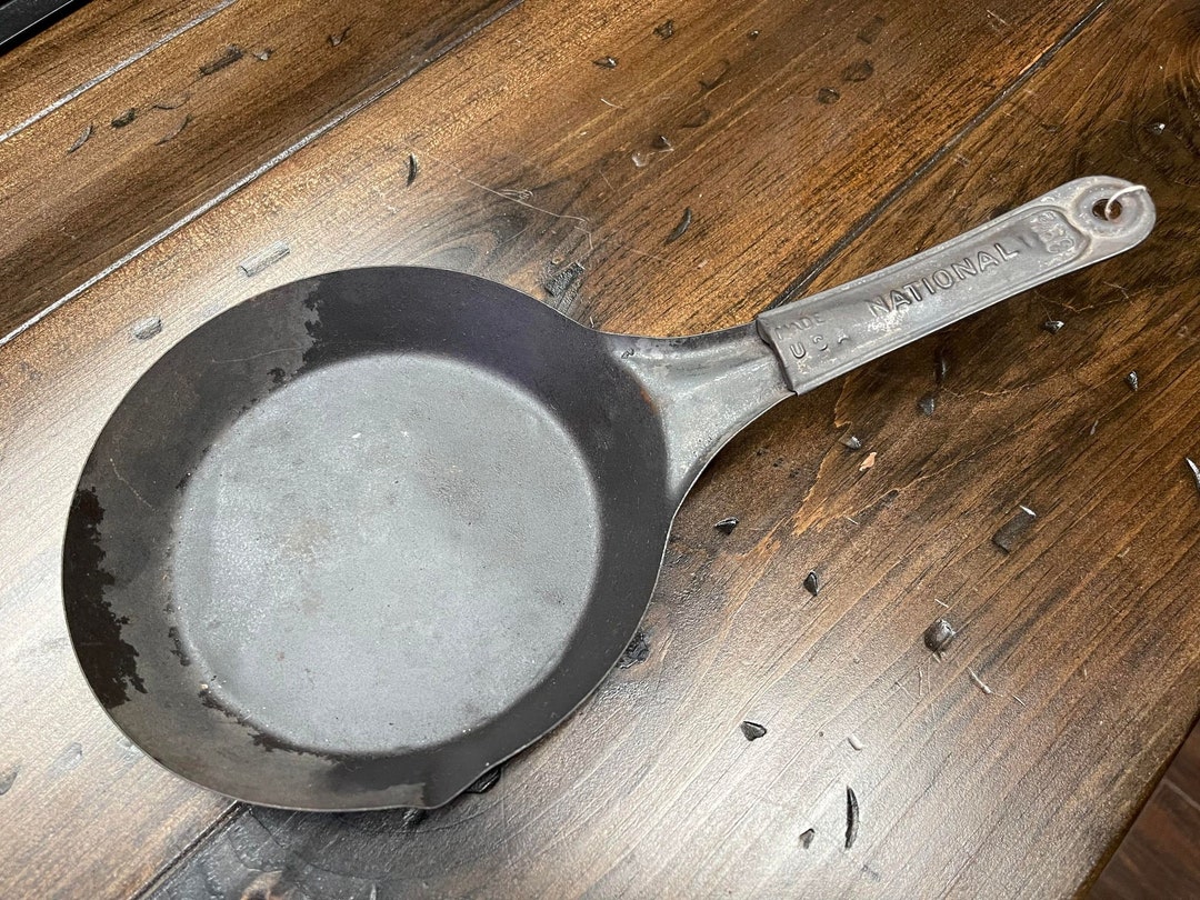 National 39 1/2 Cold Handle Skillet, 7 Cowboy Skillet, Camp Cookware ...