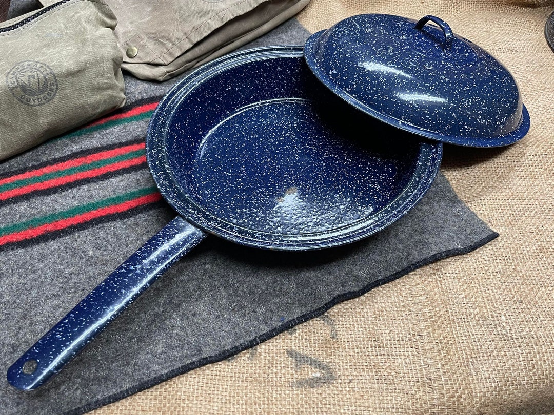 10 Cold Handle Skillet With Lid, Cowboy, Braising Pan, Bushcraft Gear ...