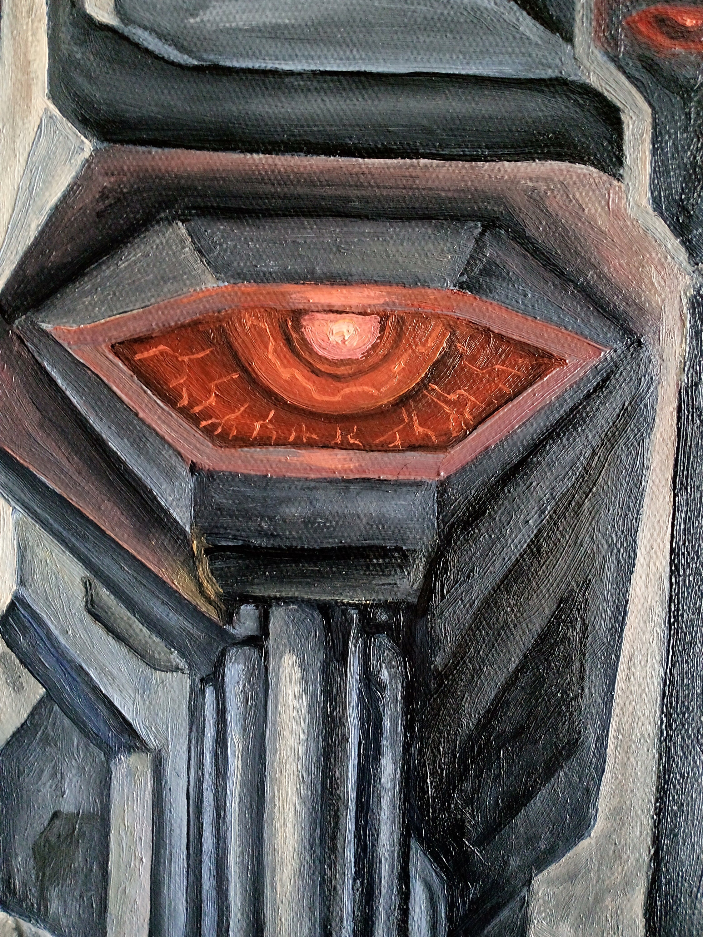 Transhumanism Cyberpunk Original Oil Painting Art Comission Sci Fi ...