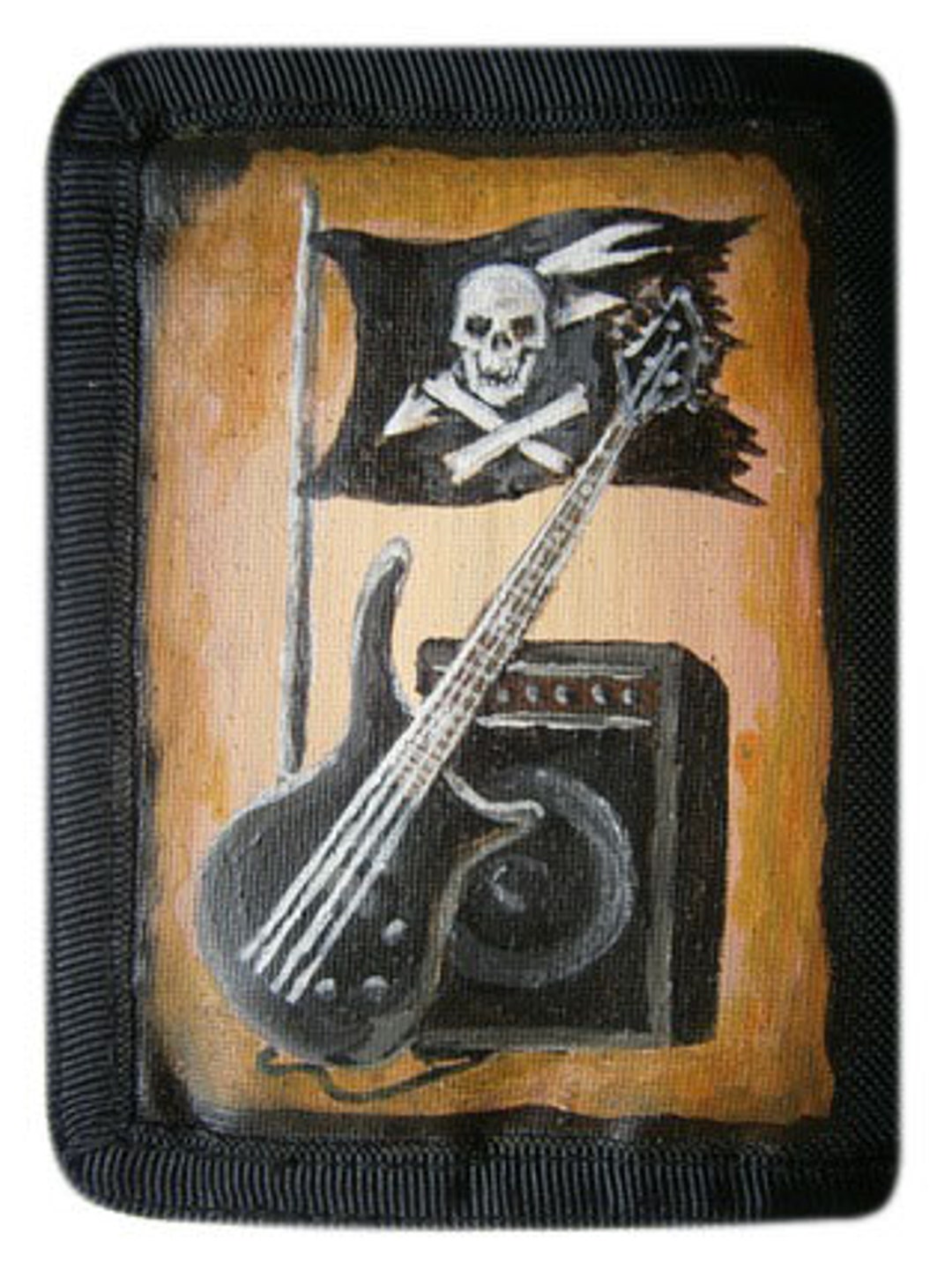 Wallet With Hand-painted Rock, Heavy Metal Art. - Etsy
