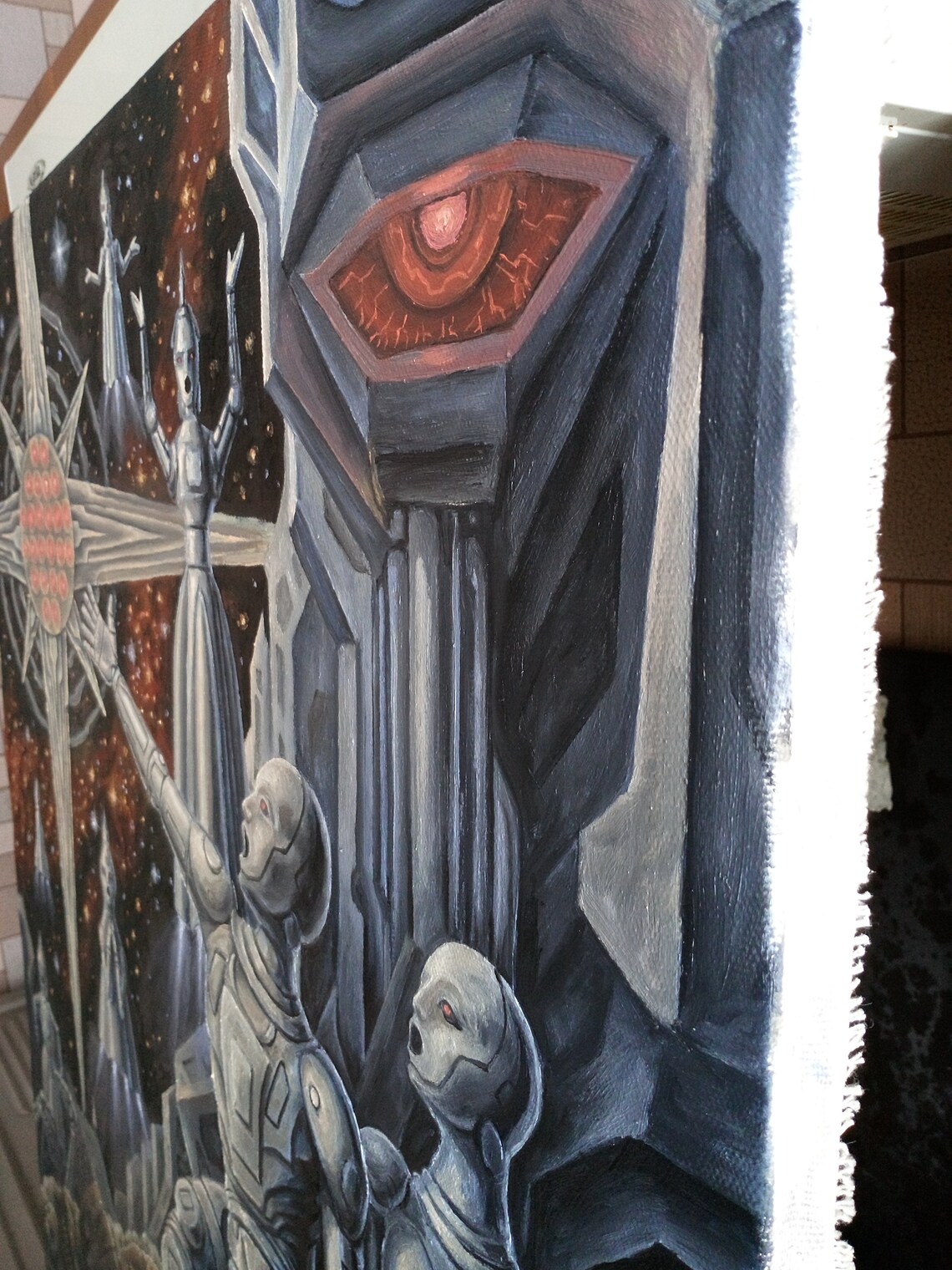 Transhumanism Cyberpunk Original Oil Painting Art Comission Sci Fi ...