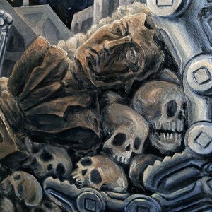 Transhumanism Cyberpunk Original Oil Painting Art Comission Sci Fi ...