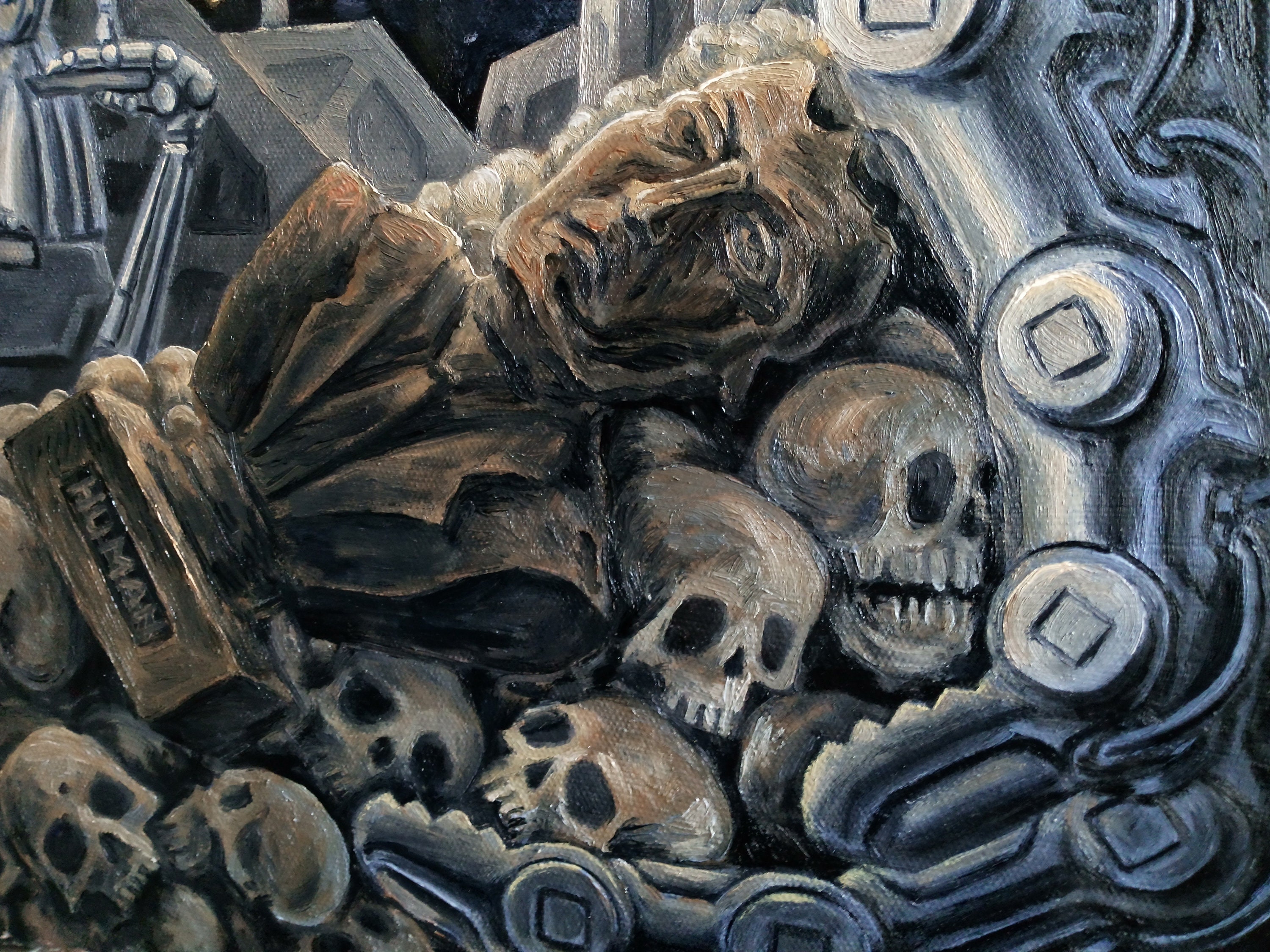 Transhumanism Cyberpunk Original Oil Painting Art Comission Sci Fi ...