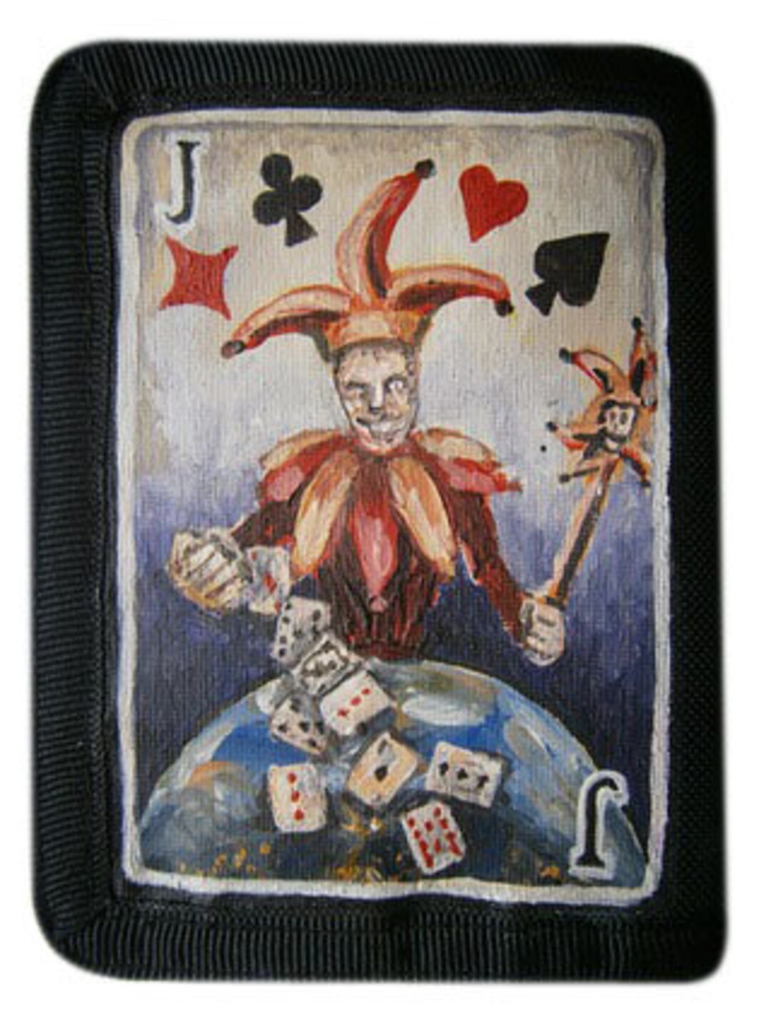 Wallet With Hand-painted Joker, Playing Card Art. - Etsy