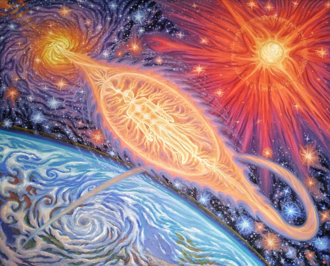 Astral Travel Visionary Art Original Oil Painting on Canvas Space ...