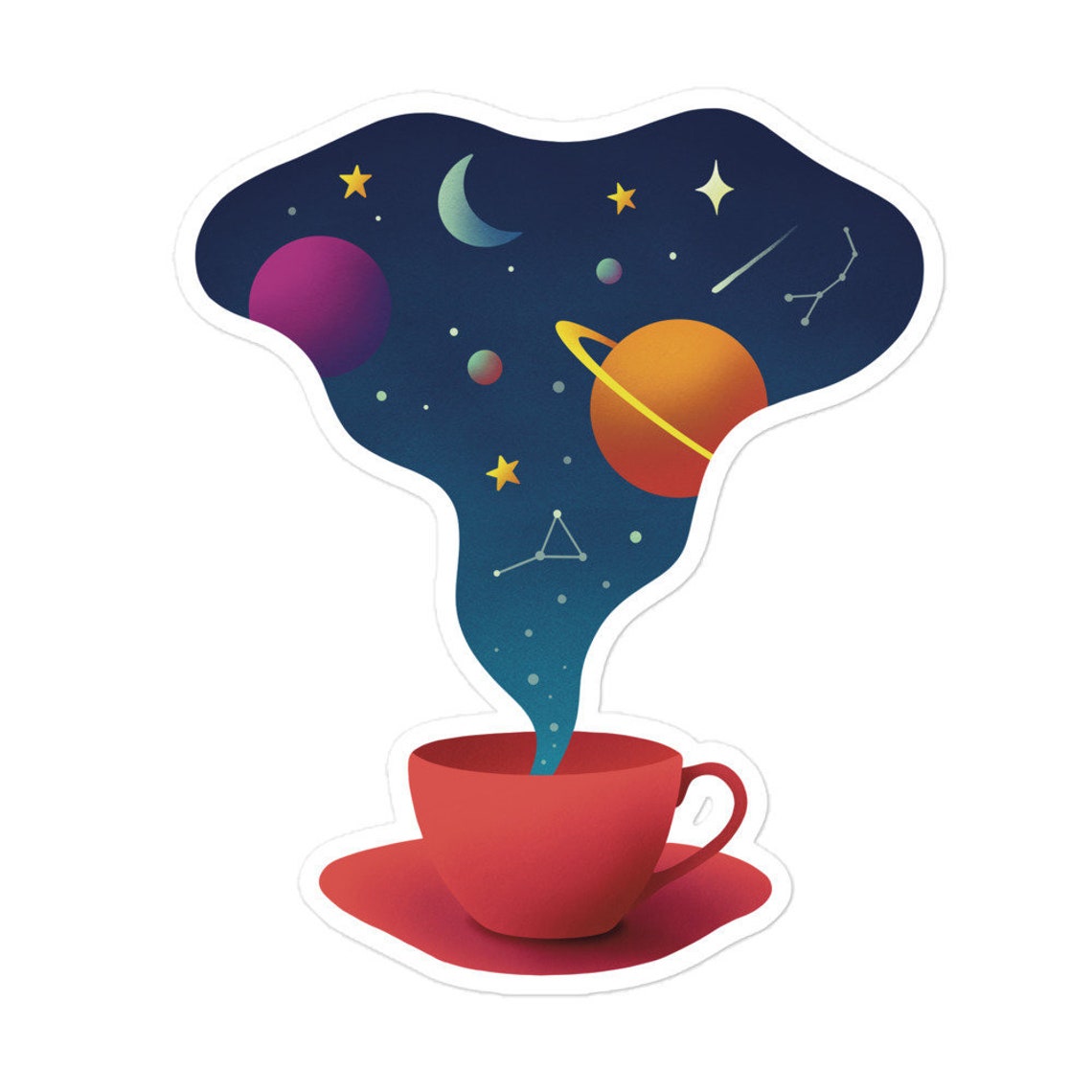 Galaxy Space Sticker / Regalo para el espacio universo | Etsy