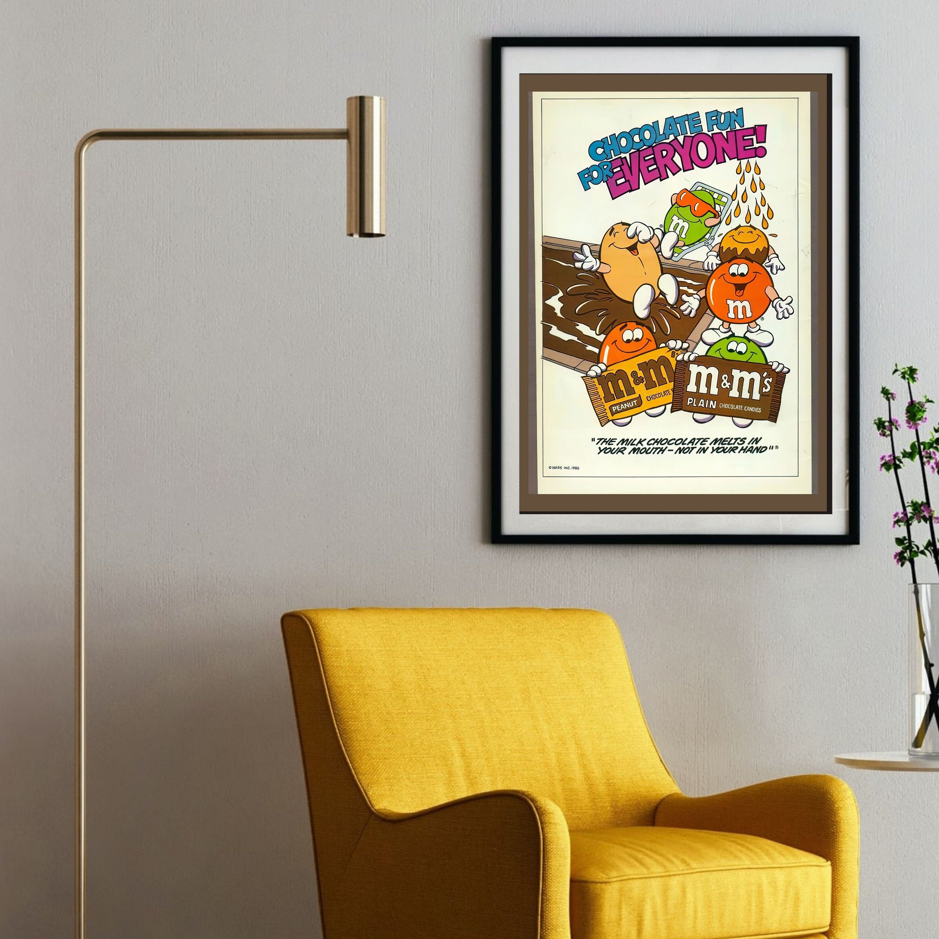 M&M s Poster mmVintage Printable Poster-Wall Art mms Wall | Etsy