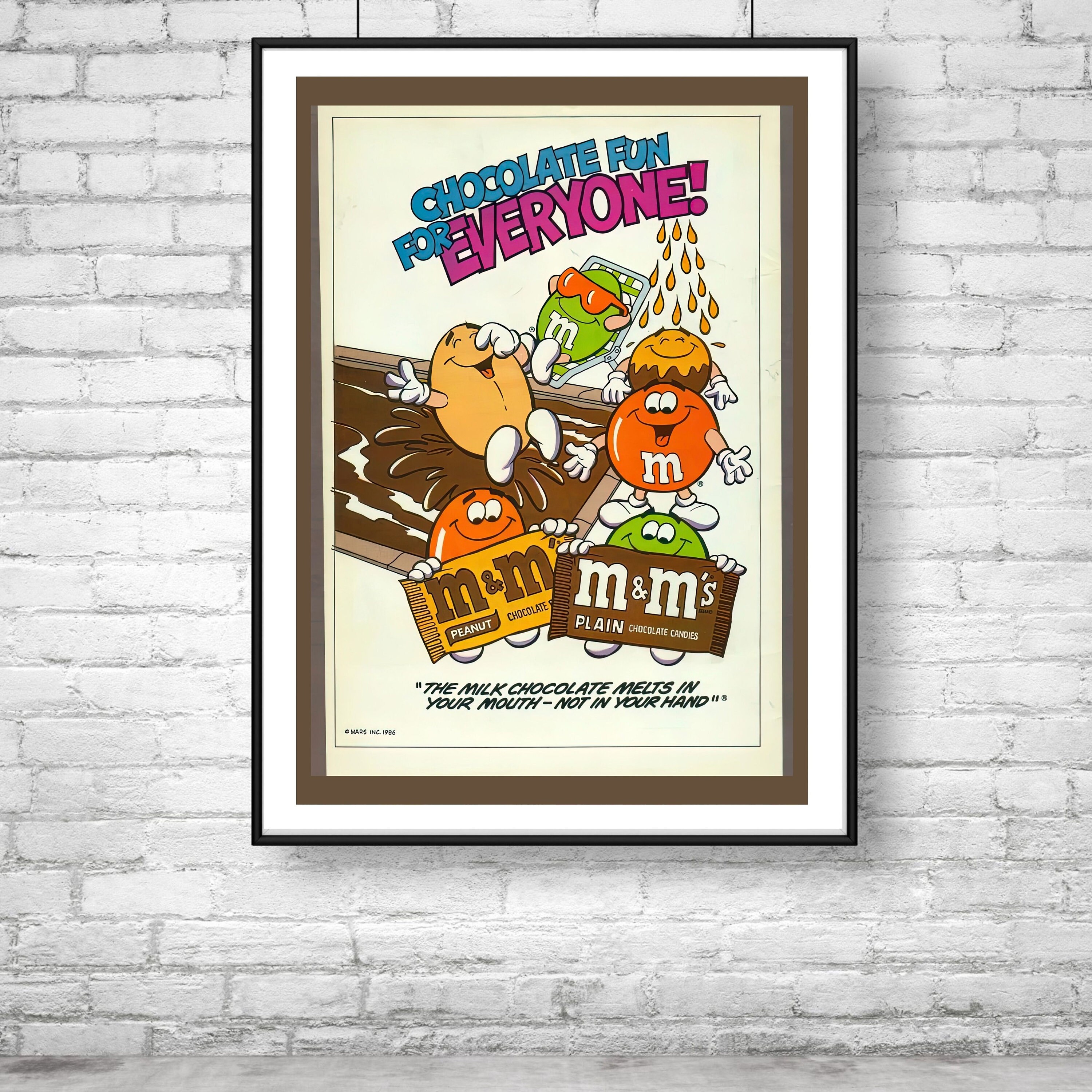 M&M s Poster mmVintage Printable Poster-Wall Art mms Wall | Etsy