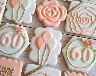 60th Birthday Cookies - Etsy