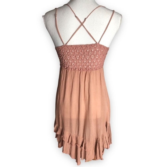 Free People One Adella Slip Dress In Rose Etsy