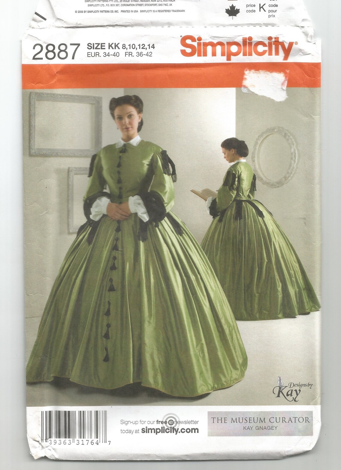 2887 Simplicity Sewing Pattern UNCUT Civil War Era Day Dress w | Etsy