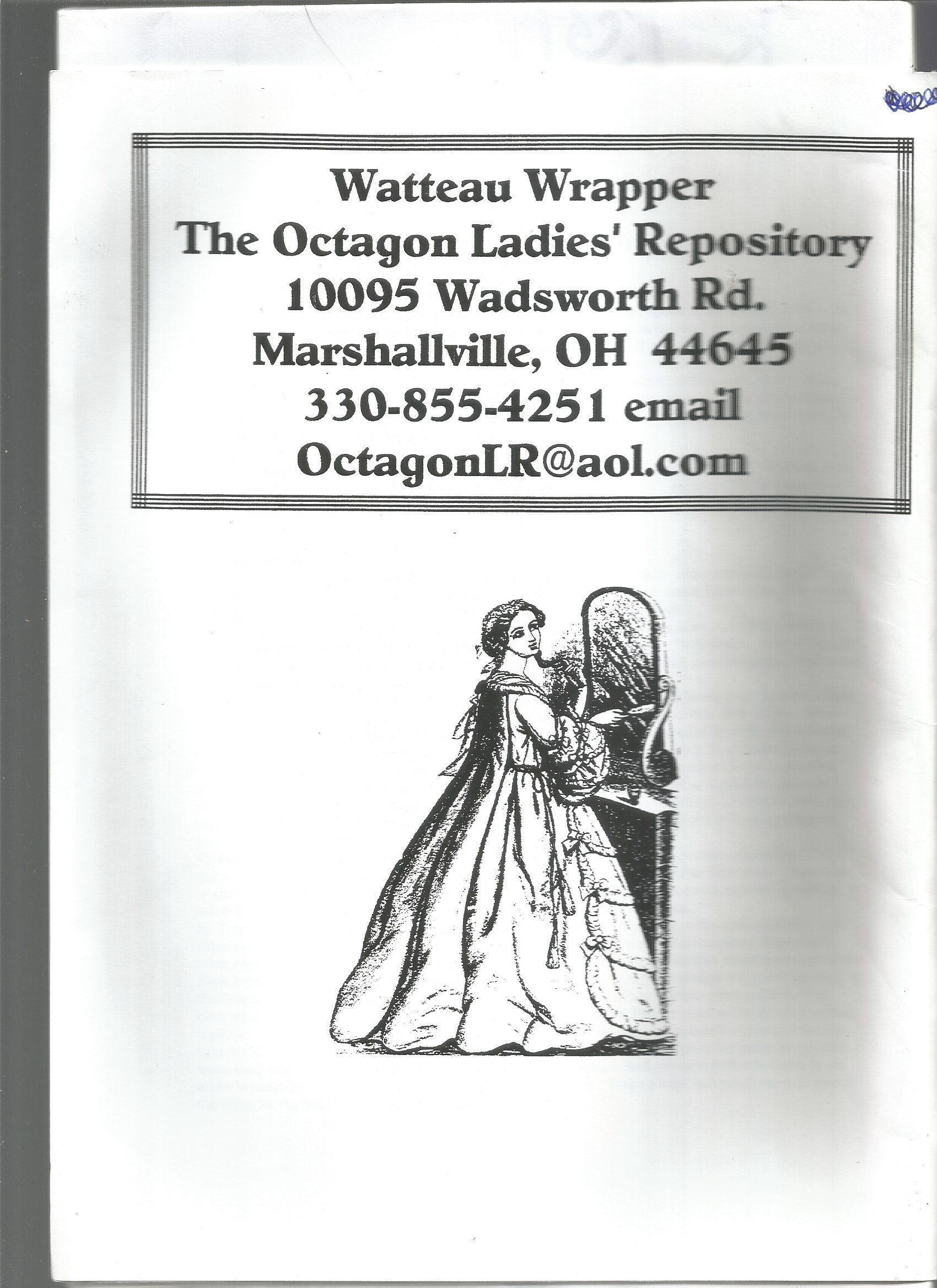Watteau Wrapper Sewing Pattern Victorian Era Civil War - Etsy