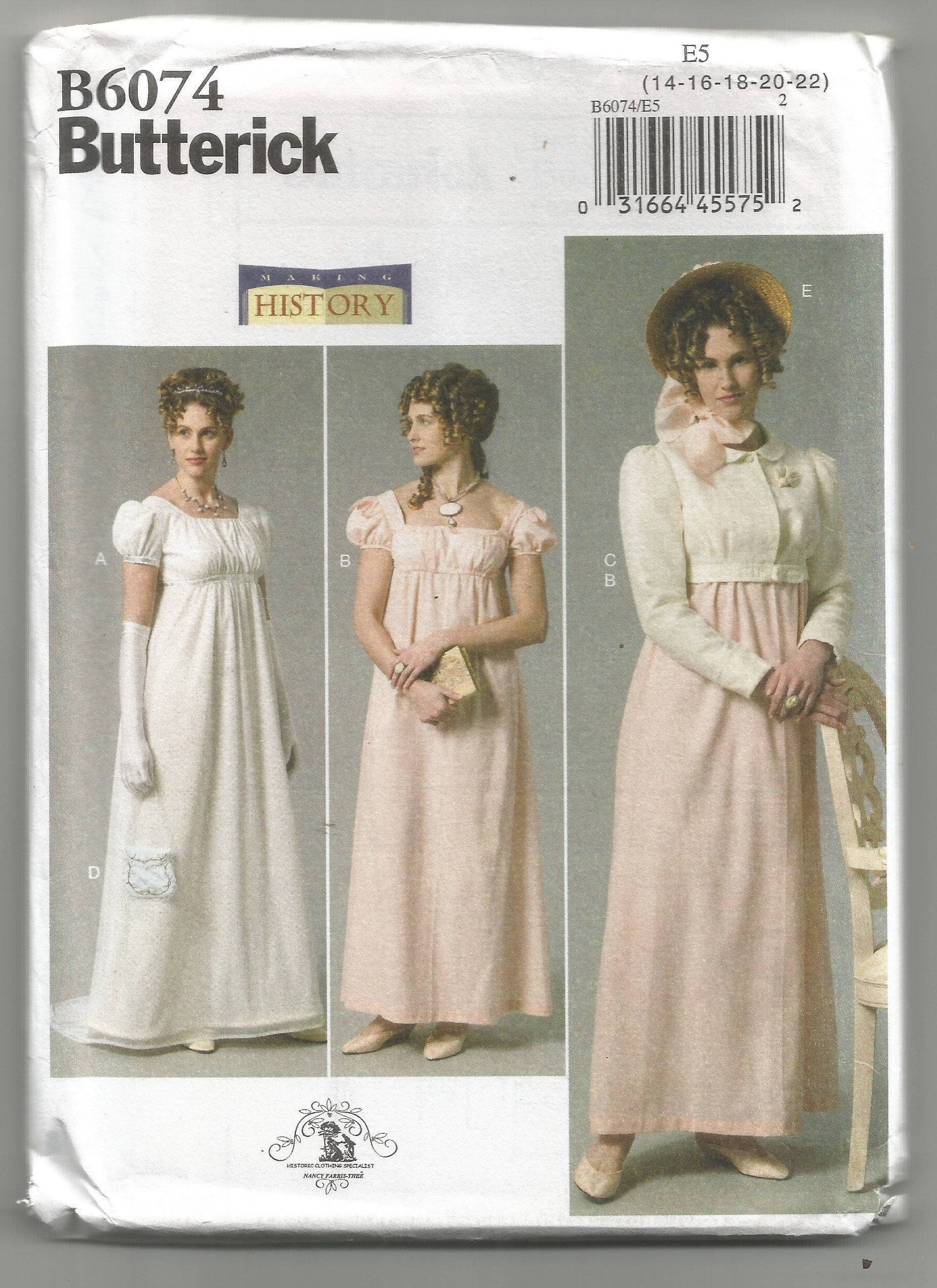 Sewing Sewing & Needlecraft Butterick Making HIstory Pattern 6630 Jane ...