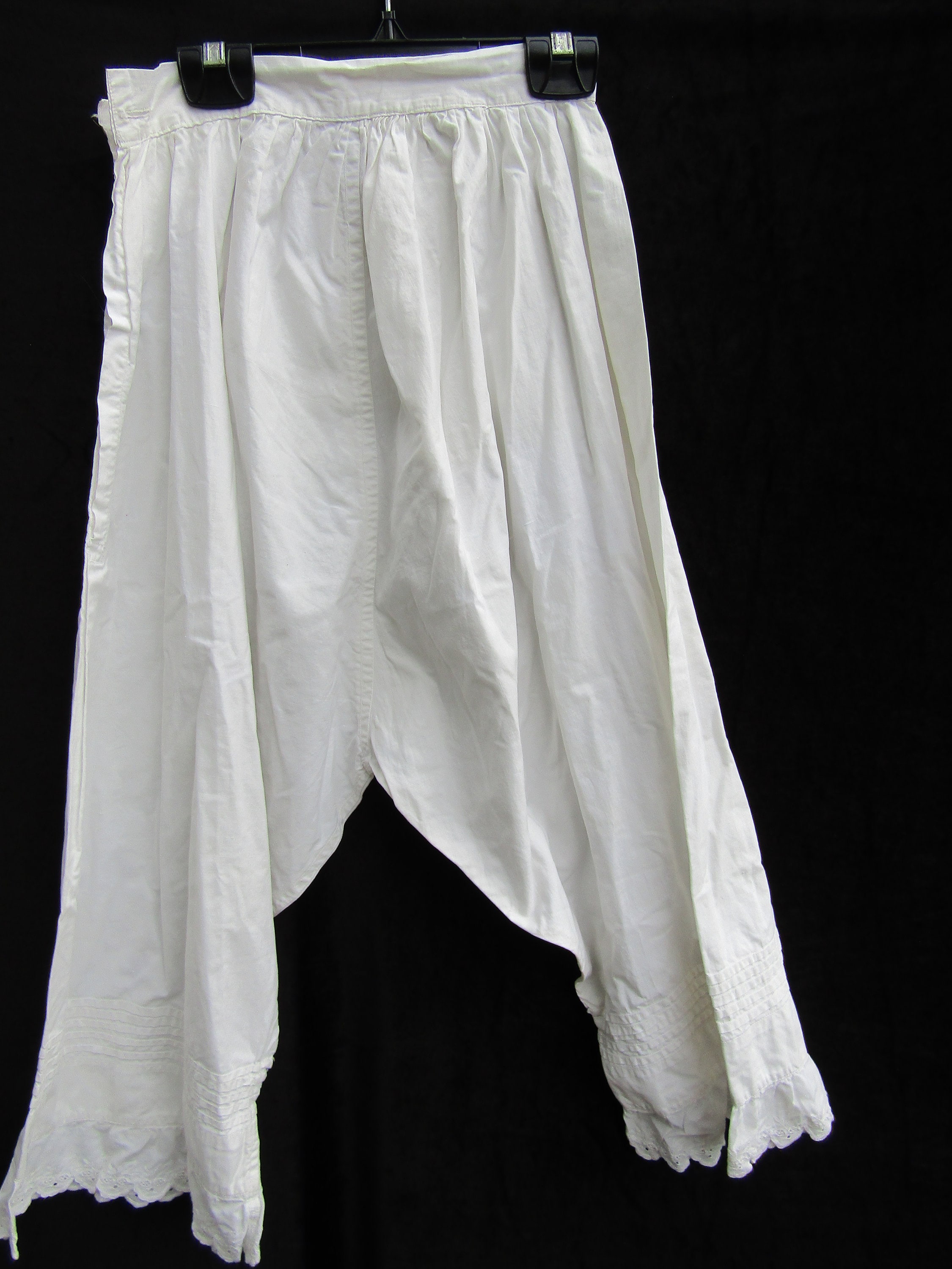 Open Crotch Bloomers White Split Leg Drawers Pantaloons Renaissance ...