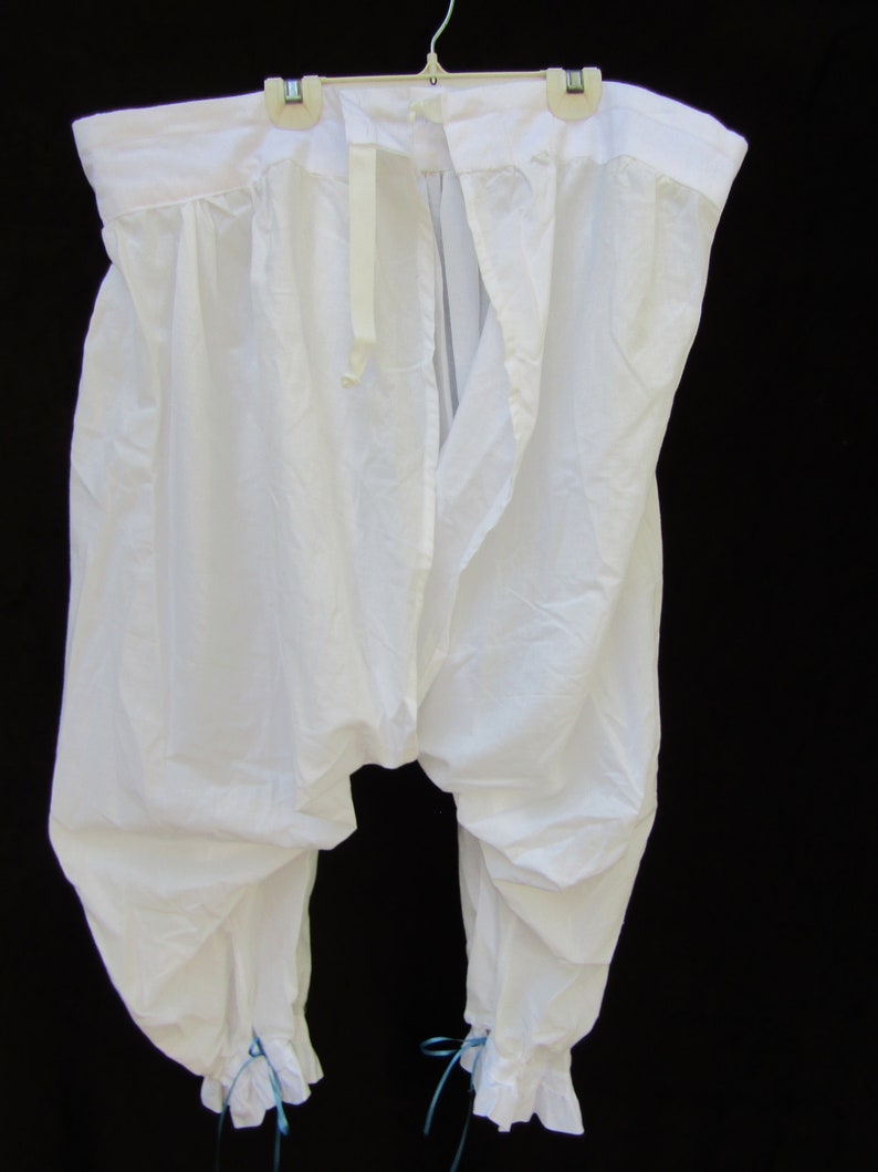 Split Leg Bloomers Open Crotch Drawers Drawstring Waist Womens ...