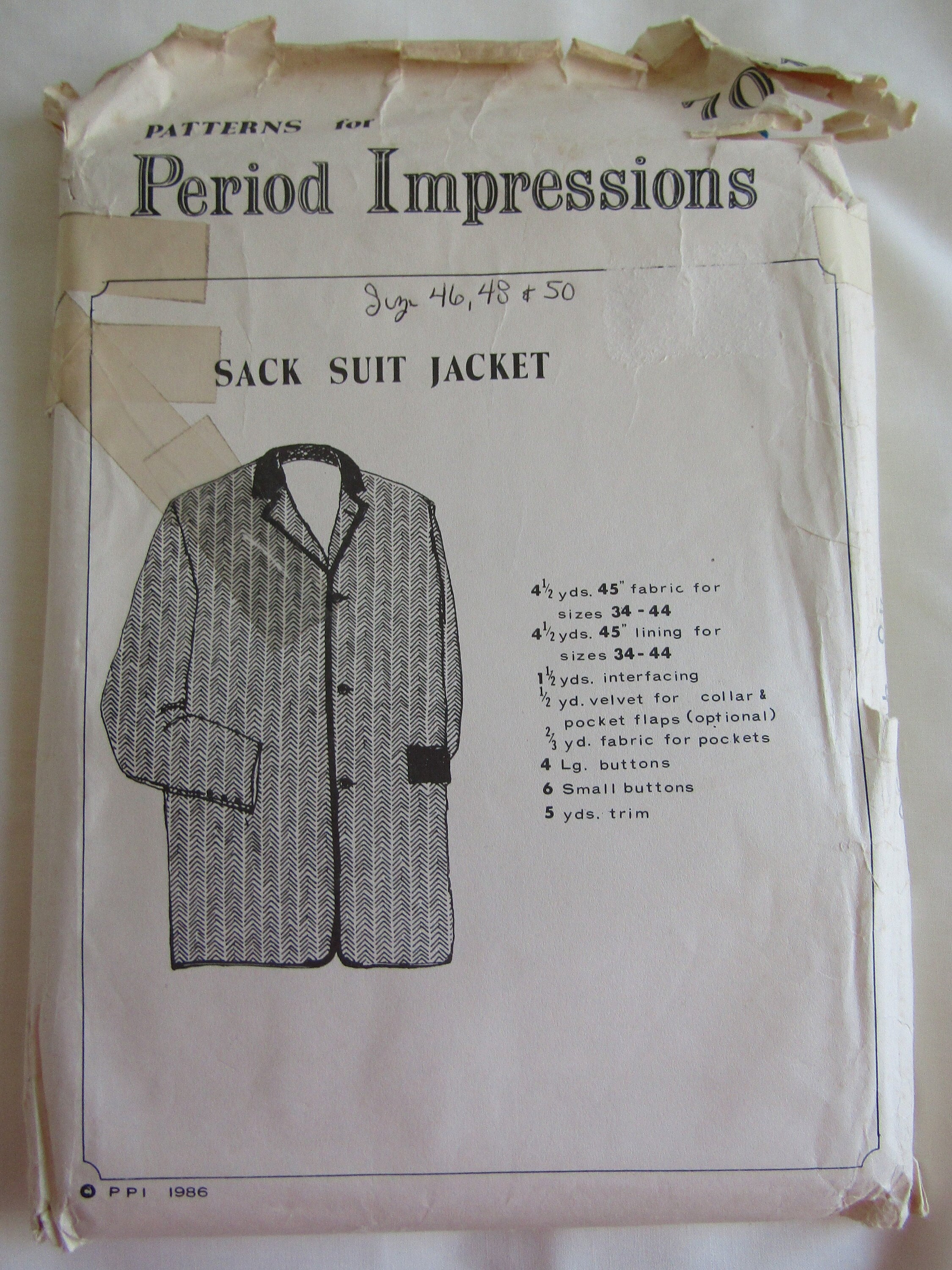 Sack Suit Jacket Sewing Pattern Victorian Era Civil War - Etsy